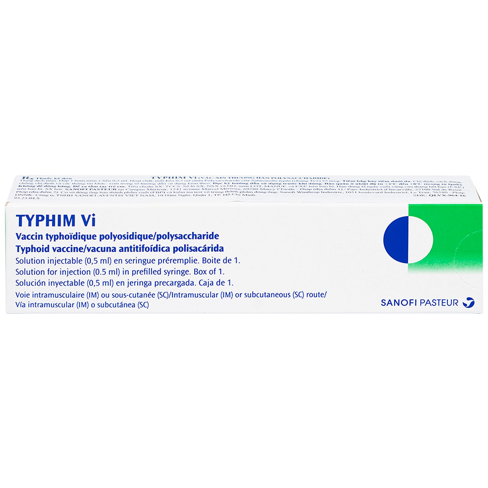 Vắc xin Typhim Vi 0,5ml (Pháp) phòng bệnh thương hàn