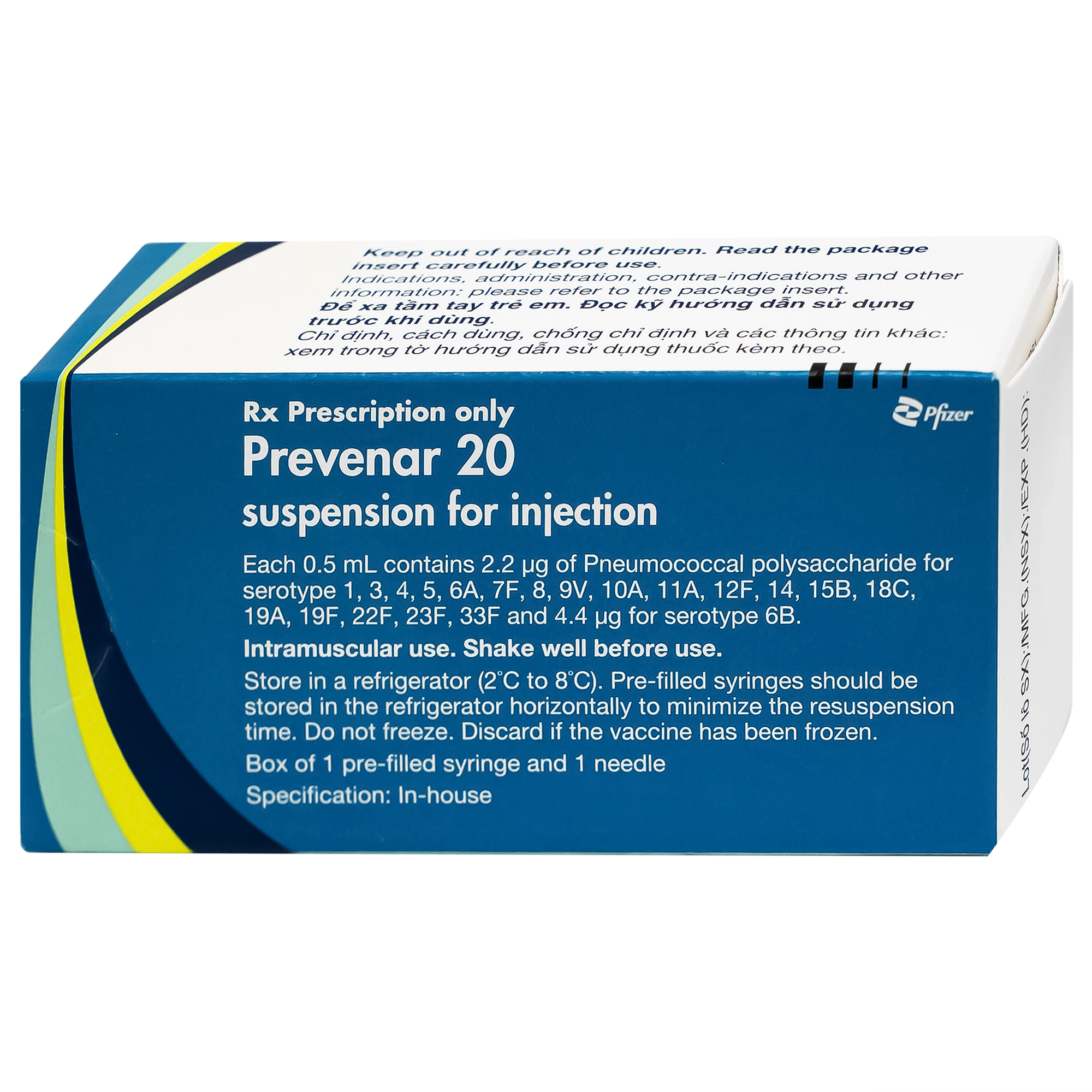 Vắc xin phế cầu Prevenar 20 phòng 20 chủng phế cầu