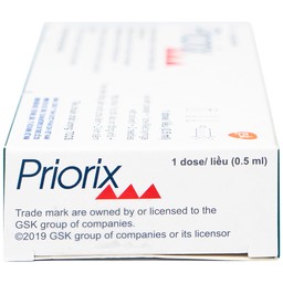 Vắc xin Priorix (Bỉ) phòng ngừa bệnh sởi, quai bị, rubella