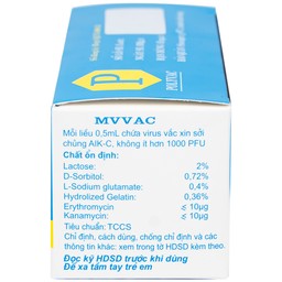 Vắc xin sởi MVVAC: Chỉ định, liều dùng, tác dụng